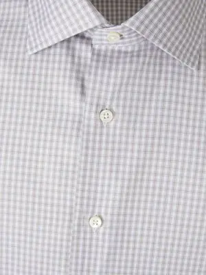 Canali Check Motif Dress Shirt - No