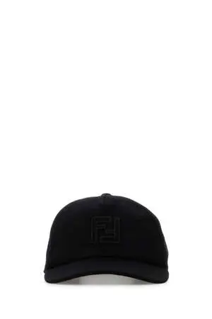 Fendi Wool Blend Baseball Hat - Black