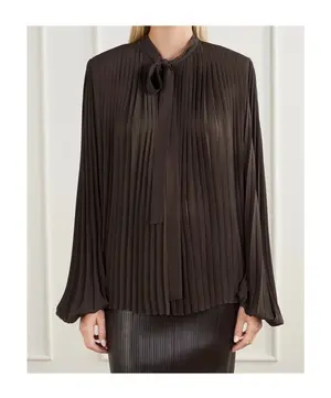 TOM FORD Pleated Pussy-bow Buttoned Shirt