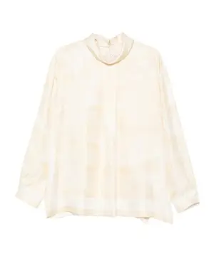 Carven Printed High-neck Top - No
