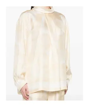 Carven Printed High-neck Top
