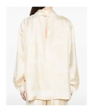Carven Printed High-neck Top