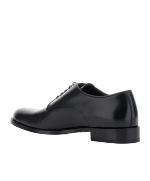 Giorgio Armani Plain Toe Leather Derby Shoes