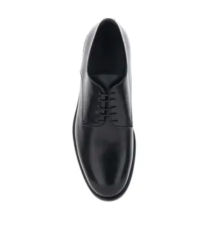Giorgio Armani Plain Toe Leather Derby Shoes