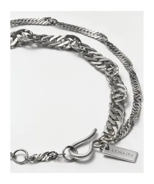 LEMAIRE Twisted-chain Bracelet In Rhodium-plated