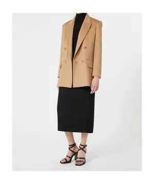 Max Mara Sable-look Camel Pencil Skirt