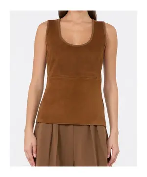 Max Mara Accordo Sleeveless Top - Camel