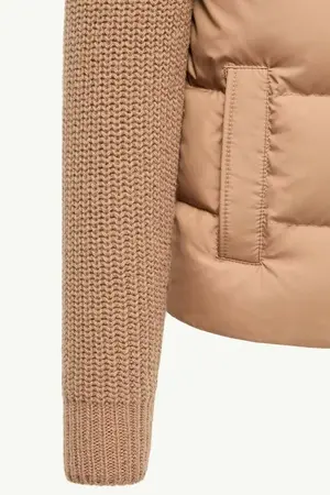 Moncler Wool Cashmere Padded Zip-up Cardigan