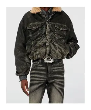 DIESEL® D-curly-fsj Trucker Denim Jacket - Black