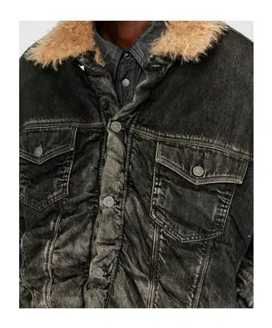 DIESEL® D-curly-fsj Trucker Denim Jacket - Black