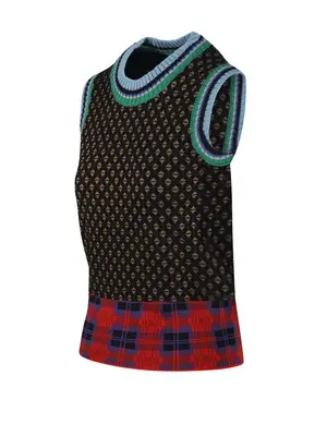 Dries Van Noten Temi Patterned Knitted Top - Multicolor