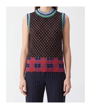 Dries Van Noten Temi Patterned Knitted Top - Multicolor