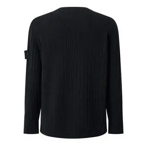 Stone Island Vertical Rib Crew Neck Knit Sweater - No