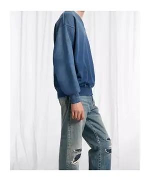 MAISON MARGIELA Washed V-neck Cotton Sweatshirt