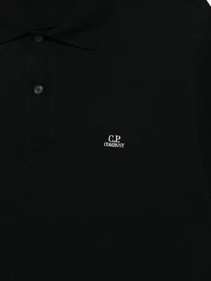 C.P. COMPANY Logo Embroidered Short Sleeved Polo Shirt