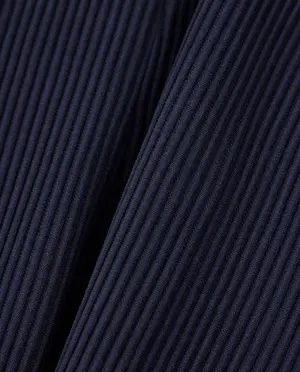 Emporio Armani Straight-cut Trousers In Virgin Wool With A Side Zipper