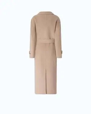 Pinko Coat In Double-layered Wool-blend Cloth With Belt