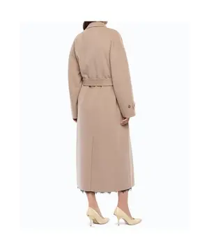 Pinko Coat In Double-layered Wool-blend Cloth With Belt