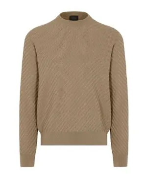 Brioni Textured Crew-neck Knitted Sweater