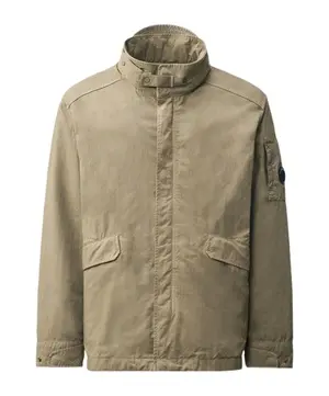 C.P. COMPANY Twill-blend Hooded Jacket With Lens Detail - No