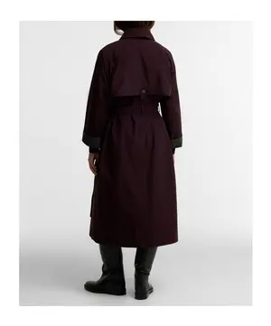 Barbour Long Dark Burgundy Trench Coat