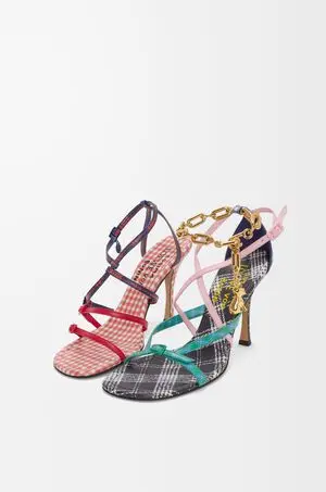 Loewe New Comic Sandal In Printed Nappa Lambskin