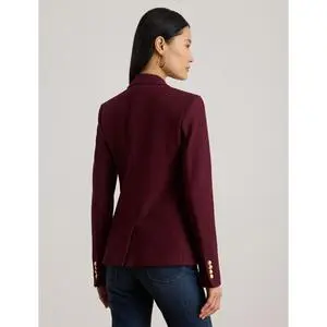 Ralph Lauren Anfisa Cotton Long Sleeve Monogram Blazer
