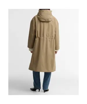 Barbour Long Beige Hooded Parka
