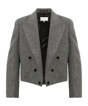 MAISON MARGIELA Herringbone Double-breasted Blazer