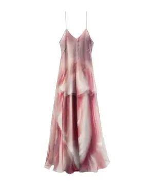 MAISON MARGIELA Trompe L'oeil Organza Slip Dress - Multicolor