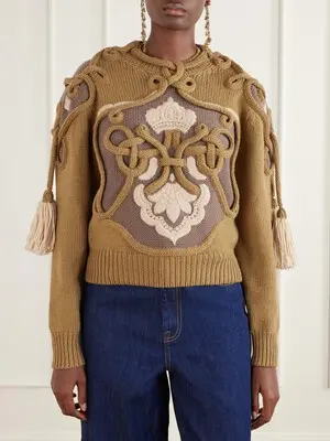 Etro Embroidered Wool Sweater - Brown