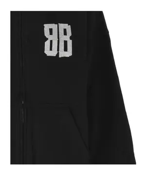 Balenciaga Zip-up Hoodie - Black