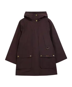 Barbour Id-length Hooded Parka Features - Black
