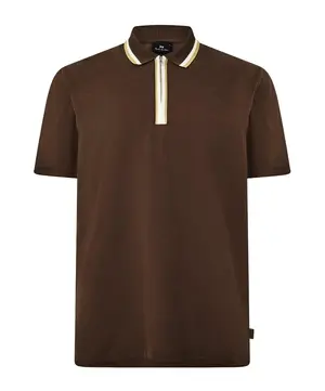 Paul Smith Zipped Short Sleeve Polo Shirt - No