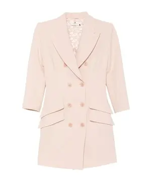Elisabetta Franchi Double-breasted Peaked-lapel Mini Dress - No