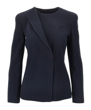 Emporio Armani Asymmetric Ribbed Blazer - No