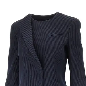 Emporio Armani Asymmetric Ribbed Blazer - No