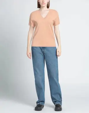 MAISON MARGIELA Simple Solid-colored V-neck Short Sleeves