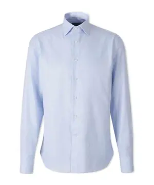 Canali Regular Fit Micro Print Shirt - Blue