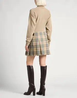 Burberry Classic Printed Wool Midi Skirt