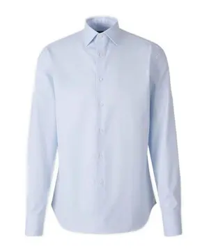 Canali Regular Fit Micro Print Shirt - Light Blue
