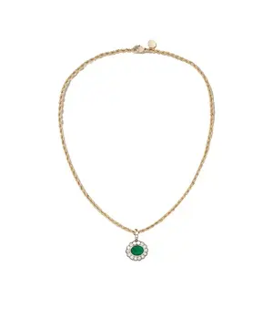MARLO LAZ Emerald Diamond Necklace - No