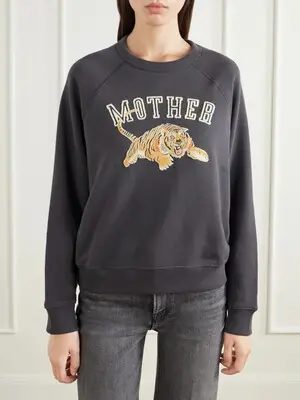 MOTHER Printed Cotton Sweatshirt