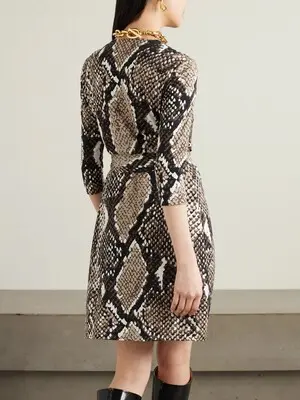 Diane Von Furstenberg Snake-print Wrap Dress