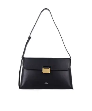 A.p.c. Simone Leather Shoulder Bag - Black