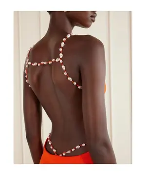 Cult Gaia Open-back Embellished Stretch Mini Dress