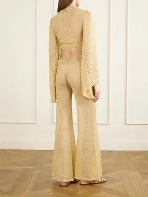 Missoni Metallic Knit Wide-leg Pants
