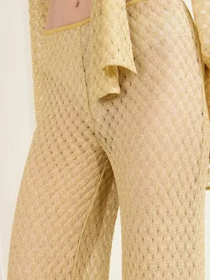 Missoni Metallic Knit Wide-leg Pants