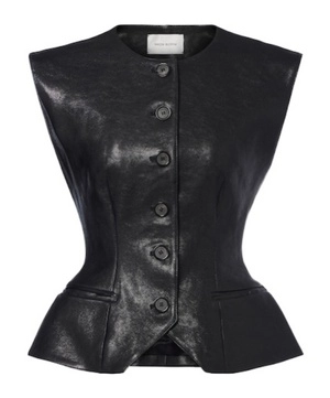Magda Butrym Leather Vest - Black
