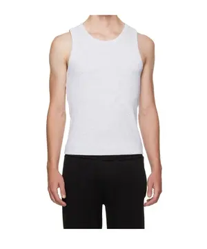 ENTIRE STUDIOS Sleeveless Ribbed-knit Tank Top - Grey
